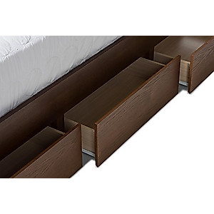 Baxton Studio Garonne Storage Platform Bed, Queen, Walnut Brown