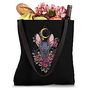 Aesthetic Sphynx Cat Beautiful Sphynx Kitten Roses Tote Bag