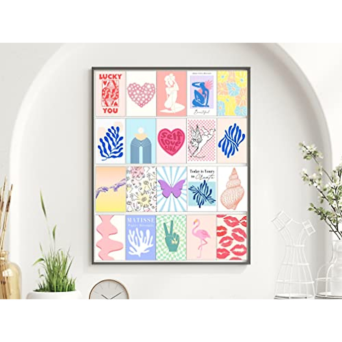 JUJU'S VIBES 50pcs Coconut Girl Room Decor Aesthetic Collage Posters, That Vanilla Girl Aesthetic Preppy Wall Collage, Cute Danish Pastel Wall Collage Kit Aesthetic Cute Pictures for Bedroom Decor, Photos for Dorm, Wall, Clean Girl Room Decor for Teen, Co