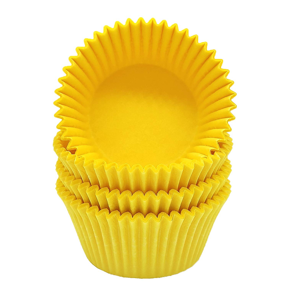 Mombake Premium Yellow Greaseproof Cupcake Liners Muffin Paper Baking Cups Standard Size, 100-Count