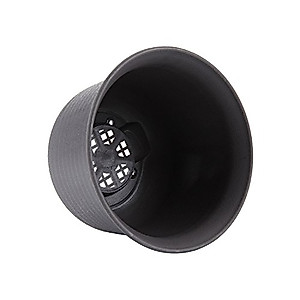 T4U 4.25 Inch Plastic Planter Pots with Saucer Brown Set of 10, Seeding Nursery Planter Pot with Drainage and Tray for Flowers Herbs African Violets Succulents Orchid Cactus Indoor Outdoor