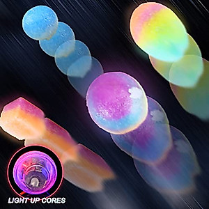 DIY Magic Light-up Jumbo Crystal Balls - Make Your Own Bouncy Ball Kit for Kids - STEM Science Craft Kits - Include 80 Bags of Crystal - Perfect Birthday Party Favors Gift for Boys & Girls Ages 6+