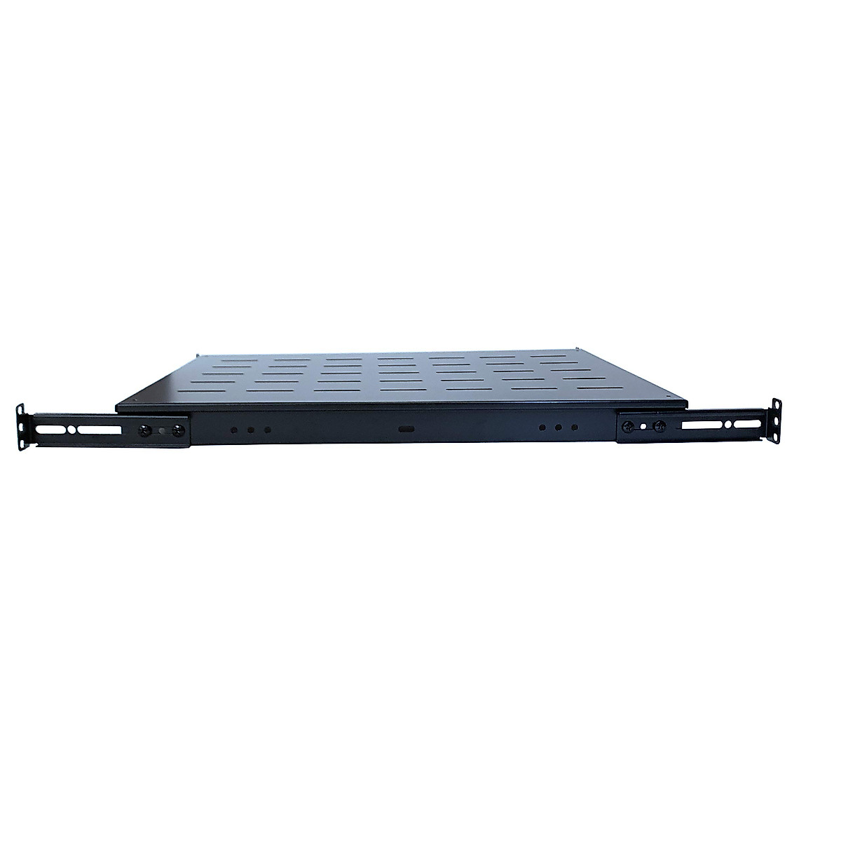 Raising Electronics Fixed Rack Server Shelf 1U 19 Inch Shelves 4 Post Rack Mount Adjustable Deep for Server Network Rack (21.5-28Inch Depth)