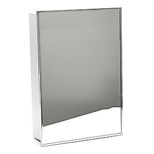 Ketcham 160-SM - 14"W x 20"H Deluxe Series Surface Mounted Bright Annealed Stainless Steel Framed Mirror Door Medicine Cabinet