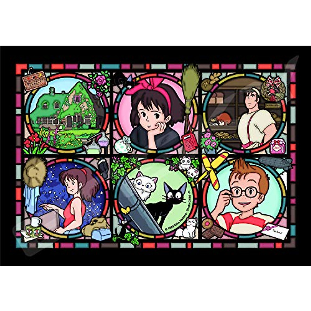 Ensky Kiki's Delivery Service Jiji Art Crystal Jigsaw Puzzle (208-AC02) - Official Studio Ghibli Merchandise