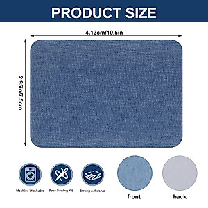 Phinus Iron-On Patches for Clothing, Each Pack 30PCS Denim Patches for Jeans Kit 3 x 4.25 Inch, Iron-On Patches Can Be Used to Repair Jeans and Garments, and Can Also Be Used to Decorate