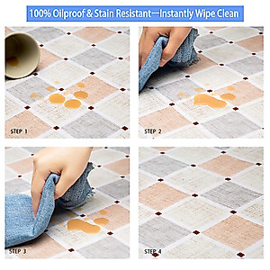 Tablecloth Vinyl Rectangle Waterproof, Stain Resistant Oilproof, Plastic PVC Heavy Duty Wipe Clean, for Kitchen Dinning Baby Outdoor Party Camping