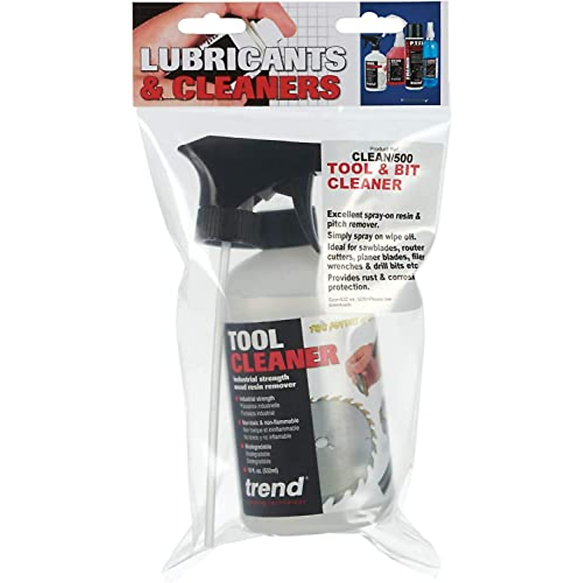 Trend Tool & Bit Cleaner: Industrial Strength Wood & Resin Remover, 18 fl oz, CLEAN/500