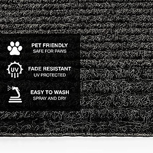 Prest-O-Fit 3-Pack 2-4122 Ruggids RV Step Rug Black Granite 23 in. Wide - 811602