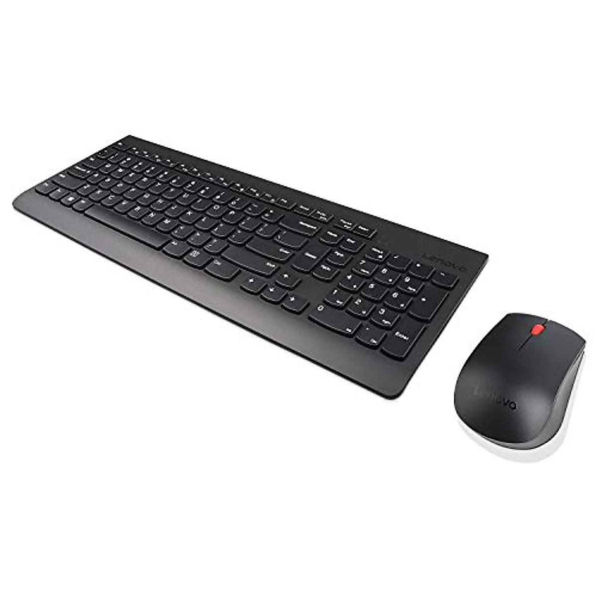 Lenovo 510 Wireless Keyboard & Mouse Combo, 2.4 GHz Nano USB Receiver, Full Size, Island Key Design, Left or Right Hand, 1200 DPI Optical Mouse, GX30N81775, Black