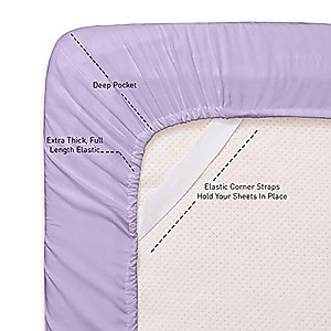 Cal King Size Bed Sheets - 6 Piece 1500 Thread Count Fine Brushed Microfiber Deep Pocket California King Sheet Set Bedding - 2 Extra Pillow Cases, Great Value, California King, Lavender (Pack of 6)