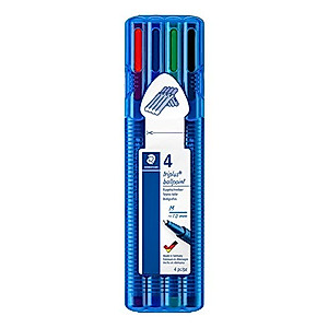 STAEDTLER 437 MSB4 Triplus Ballpoint Pen (Pack of 4)