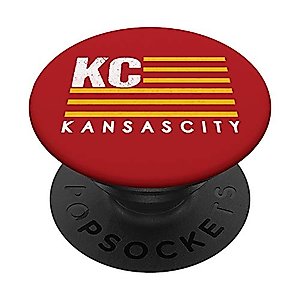 KC Red & Yellow Kansas City USA Flag Kc Red American Flag Kc PopSockets Swappable PopGrip