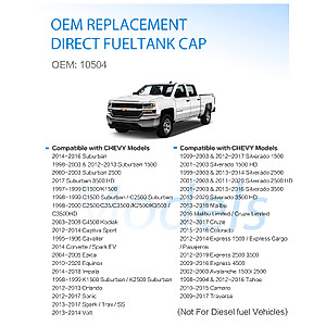 Locking Gas Cap,Lock Fuel Cap Replace10504 for Toyota 4Runner Camry Tundra Acura Tacoma Chevrolet Silverado Cruze Express Malibu Rav4 Honda CRV Nissan Altima GMC Mazda Infiniti Isuzu FJ Cruiser More