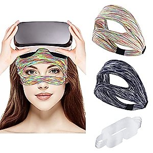 VR Eye Mask Sweat Band for Meta/Oculus Quest 2 Accessories,Breathable Adjustable Size Mesh VR Face Cover Use for Virtual Games Workouts Supernatual