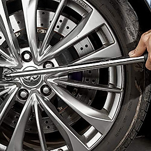 EPAuto Telescoping Lug Wrench, Wheel Wrench with CR-V Sockets (17/19, 21/22mm)