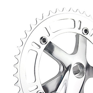 SENQI 46T Single Speed Fixed Gear Crankset Cranks (Silver)