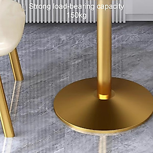 BBTF Conference Table Chairs Set Small Office Conference Table and Chairs Set of 2 Modern Help with Communication and Collaboration White+Gold 75cm (Color : Dark Grey)