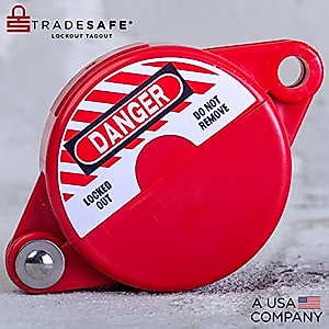 TRADESAFE Gate Valve Lockout - 2 Pack Valve Lockout Device for 1 inch to 2-1/2 inch Diameter Valve Handles, OSHA Compliant Lockout Tagout Valve for Professional and Industrial Use