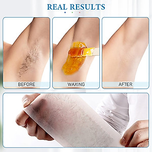 Pinkiou Waxing Kit Wax Warmer for Hair Removal, Portable Wax Machine with Hard Wax Beans for Coarse Hair Bikini Eyebrow Armpit Brazilian