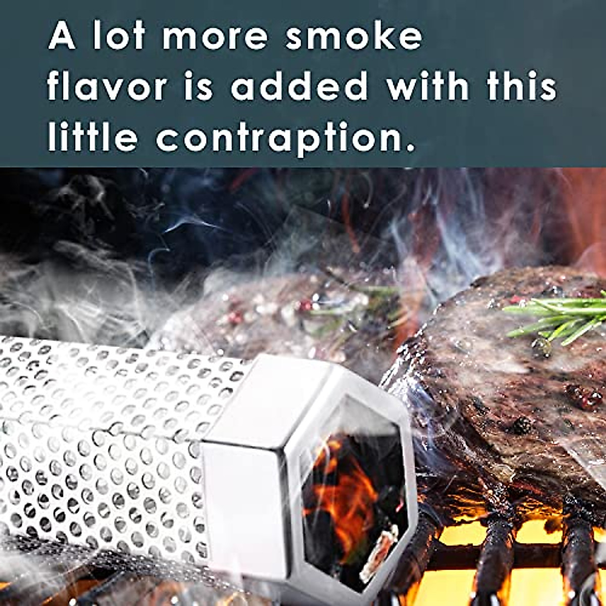 Smoke Tube - 12'' Smoke Tube for Pellet Grill 5 Hours of Billowing Smoke, Stainless Steel Pellet Smoker Tube for All Grill or Smoker, Hot or Cold Smoking