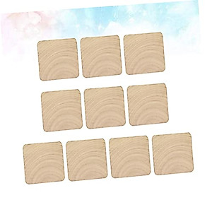 TEHAUX 10pcs Mini Blocks Void Stamp Wood Base Mini Wooden Cubes Unfinished Wood Cubes Crafts Scrapbooking Stamps Base Wooden Stamps Base Wood DIY Stamp Base Wood Carving Handle Wooden