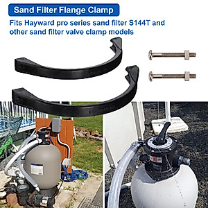 ChangTa GMX600NM Noryl Flange Valve Clamp Replacement for Hayward S144T Pro Series Pool Sand Filter