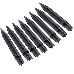 Cionyce 8PCS Torch Stake Normal Size Pathway Light Stake Plastic Path Light Replacement ABS Plastic Stake Solar Stake for Garden,Pathway Lamps