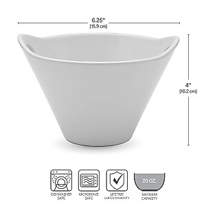 Studio Nova Noodle Bowl and Chopstick Set, 3-Piece, White