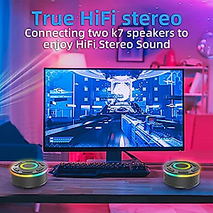 Bluetooth Shower Speaker, IP7 Waterproof Speakers Bluetooth Wireless with Suction Cup, Portable Speaker 360 HD Surround Sound, LED Light Wireless Speaker Dual Stereo Pairing, Built-in Mic Shower Radio