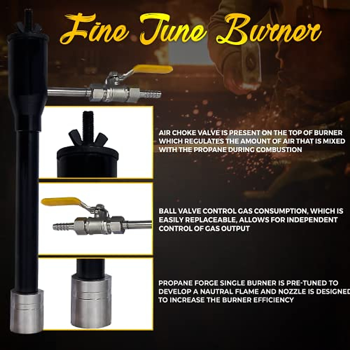 Simond Store Blacksmiths Single Burner Propane Forge with Stand for Knifemaking Farriers