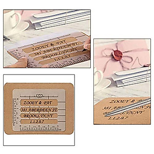 SUPVOX 4pcs Addressing Guide Stencil Templates for Envelopes Thank You Card