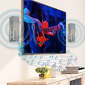 Bedycoon Pair Steel White Wall Mount Brackets Replacement Compatible with Bose OmniJewel Lifestyle 650 Home Entertainment System and Bose Surround Speakers 700