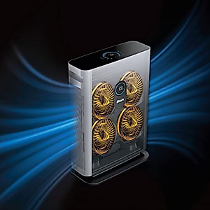 Shark HE401 Air Purifier with Anti-Allergen Multi-Filter Advanced Odor Lock, Cover up to 1,000 Sq. Ft., Captures 99.97% of dust, allergens, smoke, and household odors, Smart Sensing, White