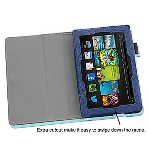 Fintie Folio Case for Kindle Fire HD 7" (2013 Old Model) - Slim Fit Folio Case with Auto Sleep/Wake Feature (Will only fit Amazon Kindle Fire HD 7, Previous Generation - 3rd), Navy