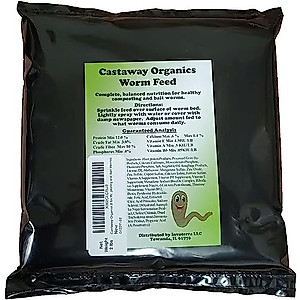 Castaway Organics Worm Food for All Composting Worms and Bait Worms (2 Pounds)