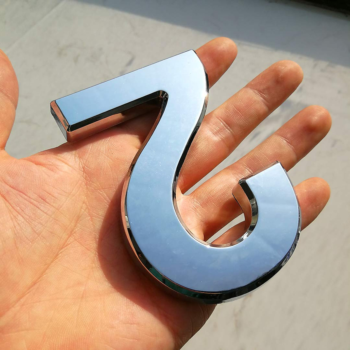 4 Inch Mailbox Numbers 2, Door Address Number Stickers 0-9 for House/Apartment/Floor, Bronze/Silver, by Hopewan. (2, Silver)