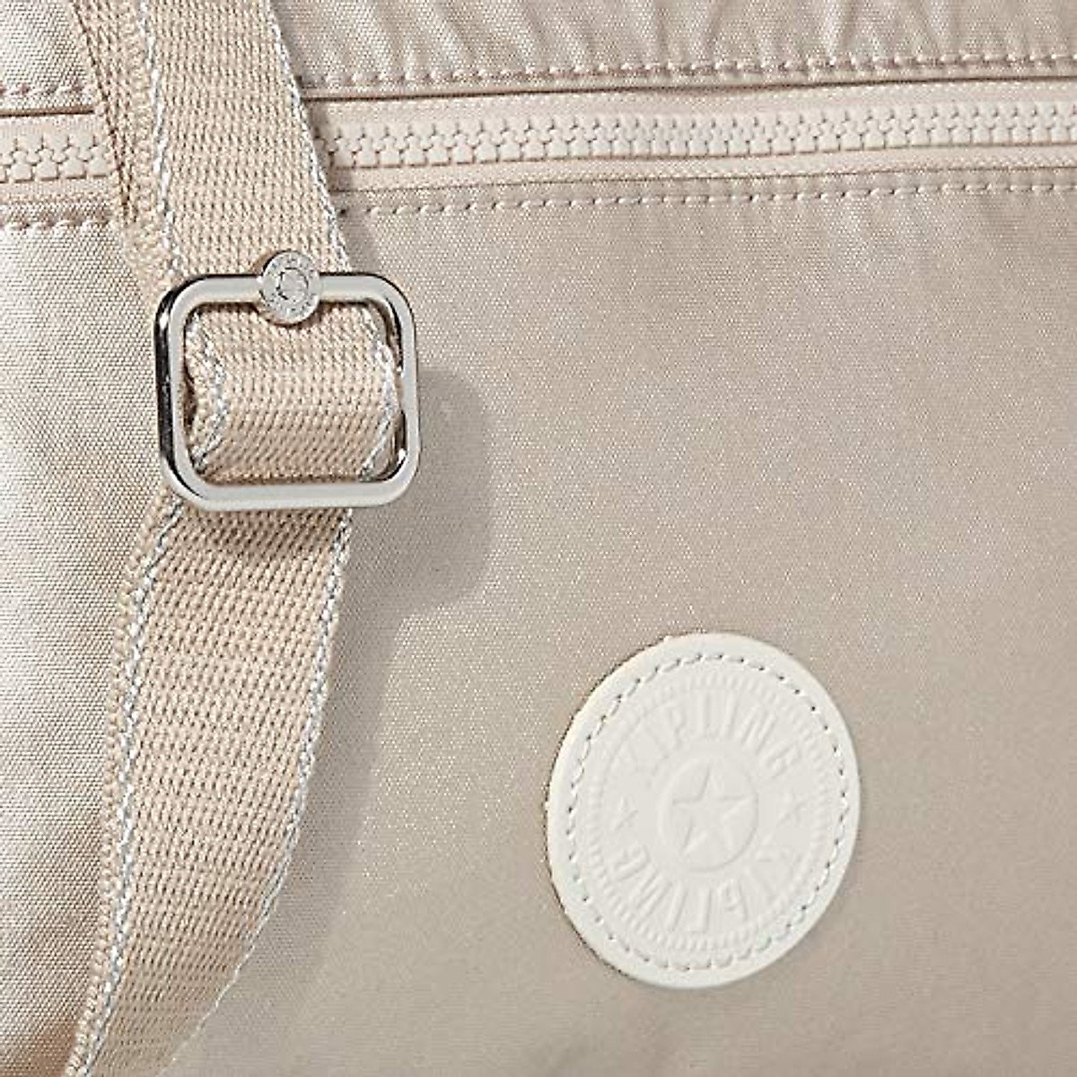 Kipling Women’s Arto Crossbody, Lightweight Everyday Purse, Casual Nylon Shoulder Bag, Metallic Glow