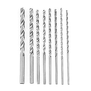 8PCS 200mm Straight Shank Twist Drill Set Lengthened High Speed Steel Twist Drill Set Tool 4-10mm, Used for Wood Plastic and Aluminum