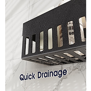 Solidhouse Shower Caddy, 2 Pack Shower Organizer Drill-Free Adhensive Shower Shelf for Inside Shower, Never Rust Aluminum Large Capacity Hold up to 40 Lbs for Bathroom Organization and Storage