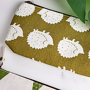 Koogel 10 Packs Canvas Zipper Pencil Bags, 5 Style Pencil Case Pouch Bag Small Cosmetic Makeup Bags Coin Purse Multifunctional Cosmetic Makeup Bag Small Pouches for Purse