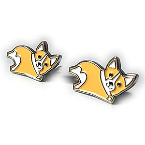 Corgi Stud Earrings for Women, Teens and Girls