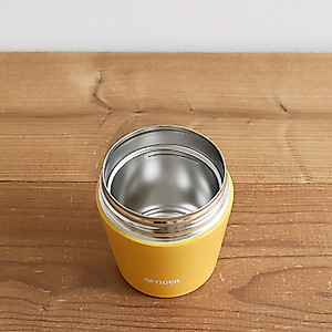 Tiger MCL-B025-YS Tiger Thermos Vacuum Insulated Soup Jar, 8.5 fl oz (250 ml), Thermal Lunch Box, Wide Mouth, Round Bottom, Saffron Yellow