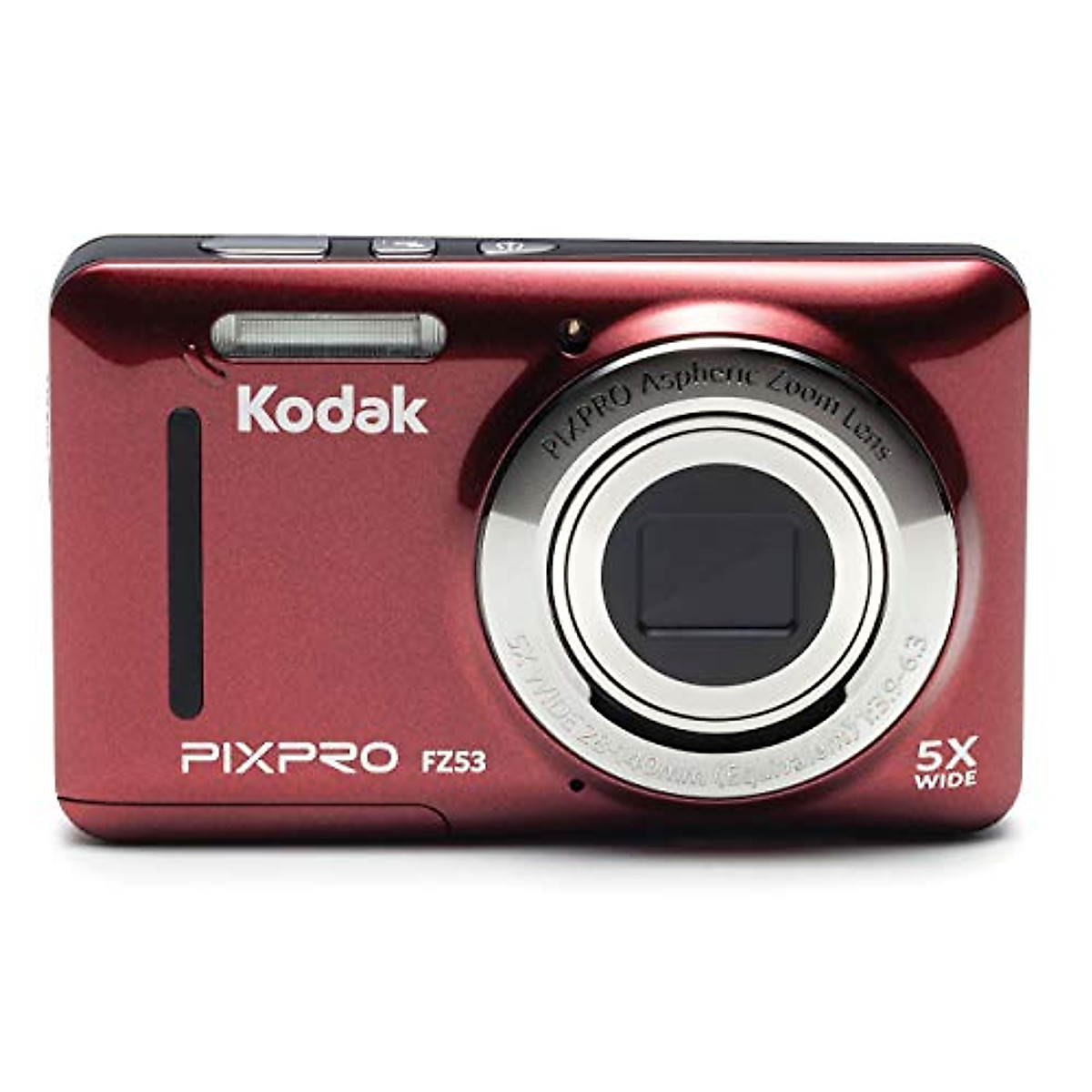 Kodak PIXPRO Friendly Zoom FZ53-RD 16MP Digital Camera with 5X Optical Zoom and 2.7" LCD Screen (Red) (Renewed)