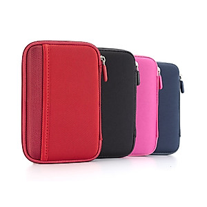 Drive Logic DL-64-RED Portable EVA Hard Drive Carrying Case Pouch, Red