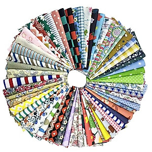 120pcs Fat Quarters Fabric Bundles,Scrap Quilts Sewing Fabric Squares,Araniozb Cotton Fabric for Sewing,Quilting Fabric Supplies,Pre-Cut Quilt Squares 6" x 6"(15cm x 15cm,60 Patterns)