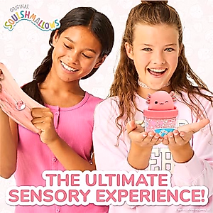 Original Squishmallows Archie The Axolotl Premium Cloud Slime, 8 oz. Fluffy Slime, Cotton Candy Scented, 3 Fun Slime Add Ins, Pre-Made Slime for Kids, Great 6 Year Old Toys, Super Soft Sludge Toy