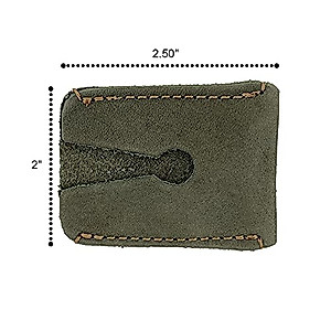 Hide & Drink, Leather Double Edge Safety Razor Head Protective Sheath, Shaving Travel Cover Handmade (Peat Moss)