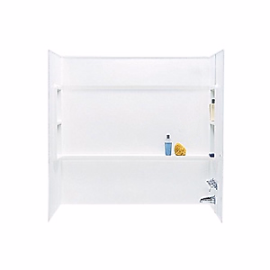 Swanstone BA03060.010 Veritek Direct-to-Stud 3-Panel Bathtub Wall Kit, 30-in L X 60-in H X 59.5-in H, White