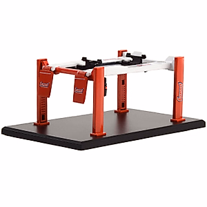 Adjustable Four-Post Lift Summit Racing Equipment Red and White Four-Post Lifts Series 5 1/64 Diecast Model by Greenlight 16180B
